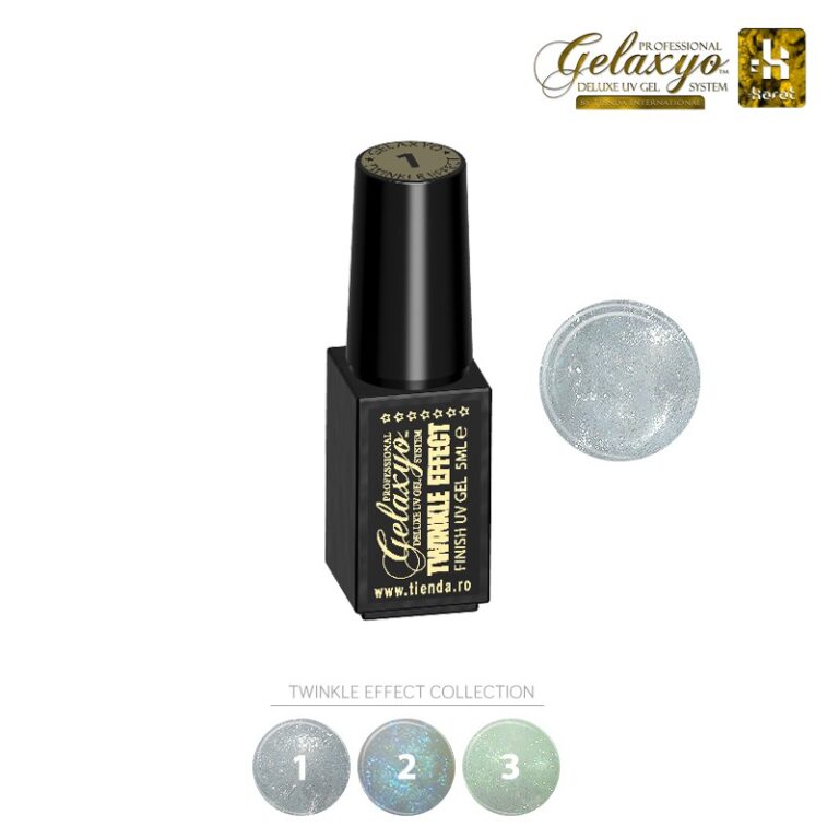 Gel UV Finish Gelaxyo Karat Twinkle Effect 1 - Argintiu sclipitor 5 ml ...